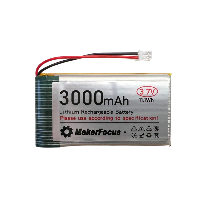MakerFocus Flat 3.7V 3000mAh Rechargeable Lithium Polymer 11.1Wh Batte ...