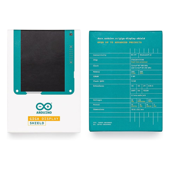 Arduino Giga Display Shield | Touchscreen for GIGA R1 | ASX00039 – Rokland