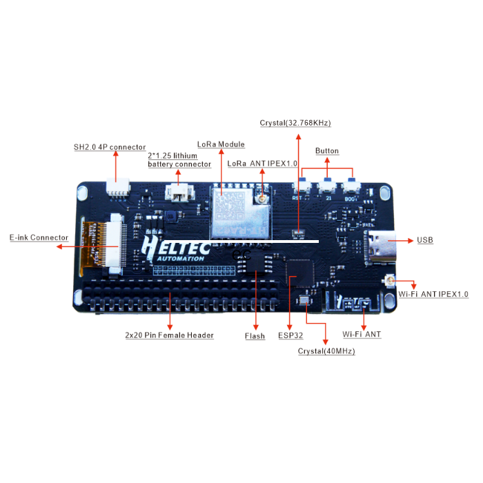 Heltec Vision Master E290 LoRa BLE WiFi + 2.9 inch E-Ink screen – Rokland