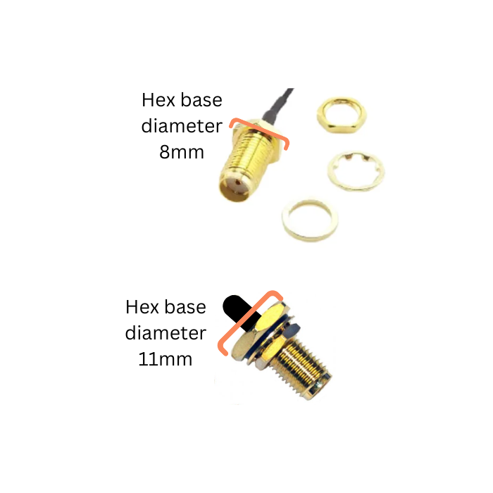 2-pack UFL IPEX IPEX4 (MHF1) to SMA Female Pigtail Antenna WiFi/IoT De ...